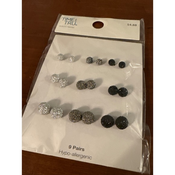 Time and Tru | Jewelry | New Time And Tru Stud Earrings 9 Pairs ...